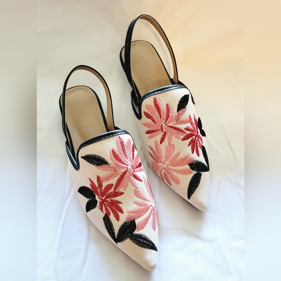 Shoes | Women Floral Embroidered Flats | Poshmark